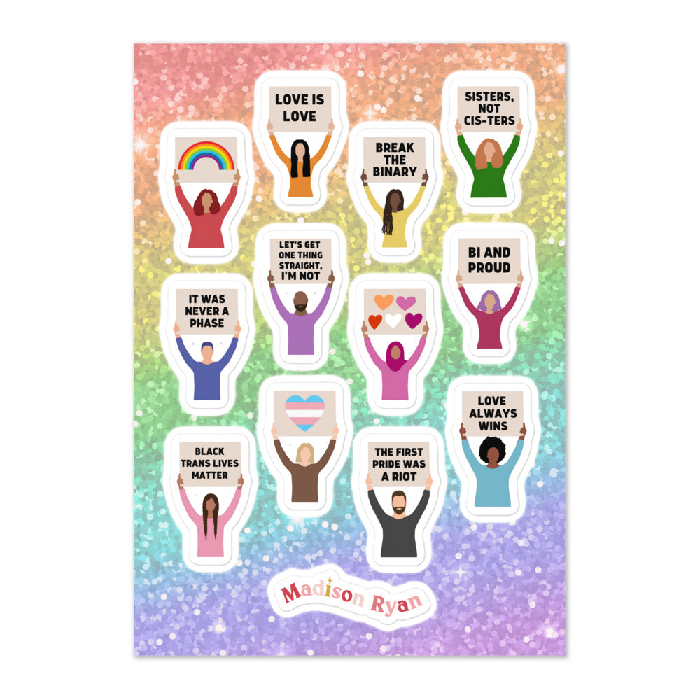 Pride Protest Sticker Sheet – It's Madison Ryan